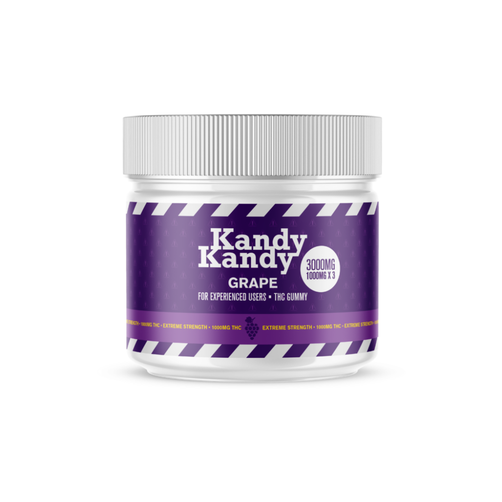 Kandy Kandy – High Dose Grape Gummies – 3000mg THC | Goldbuds